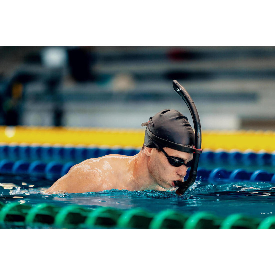 Centre-mounted snorkel M/L - black red – Decathlon UAE